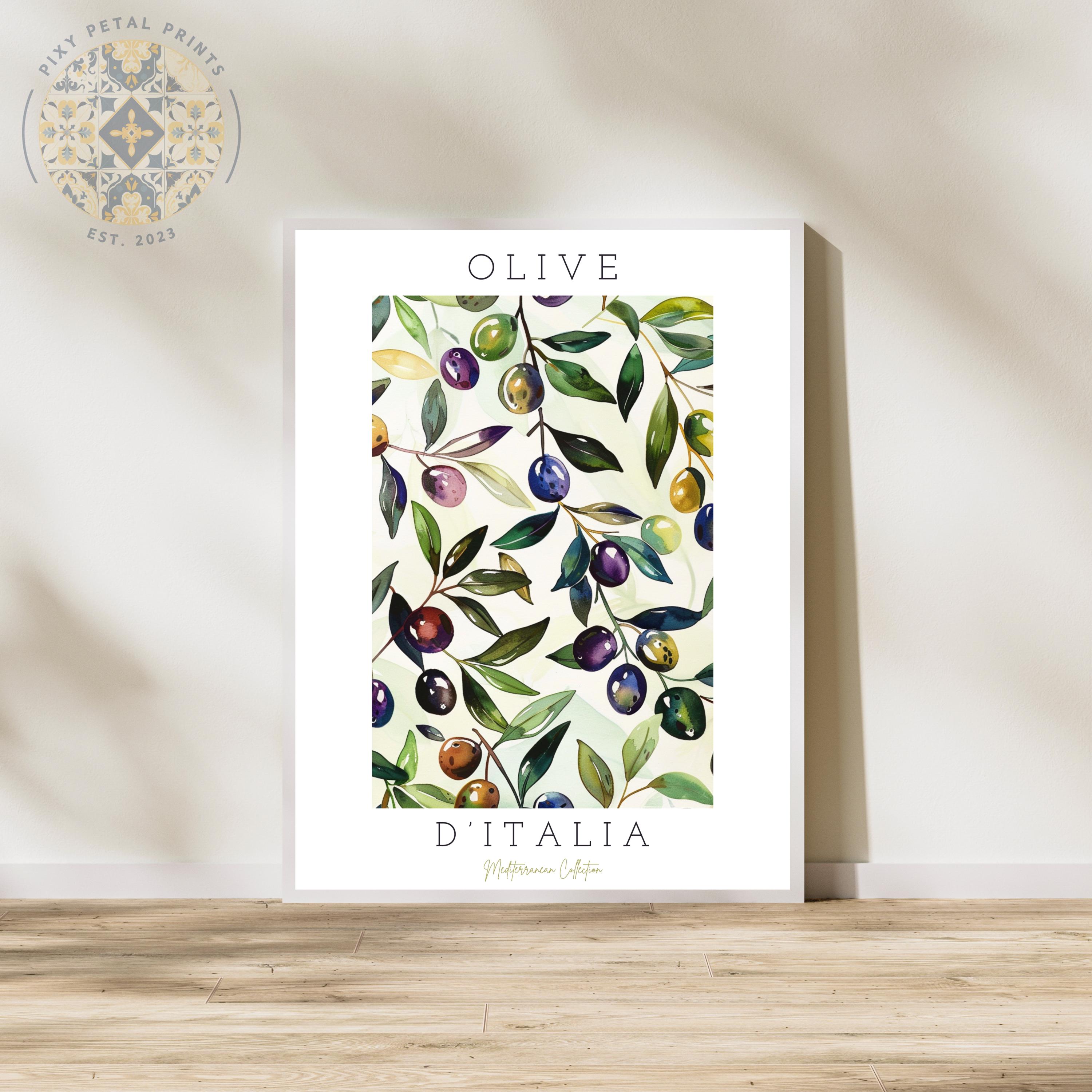 Olive Print Downloadable Print Italy Print Olives Poster Botanical ...