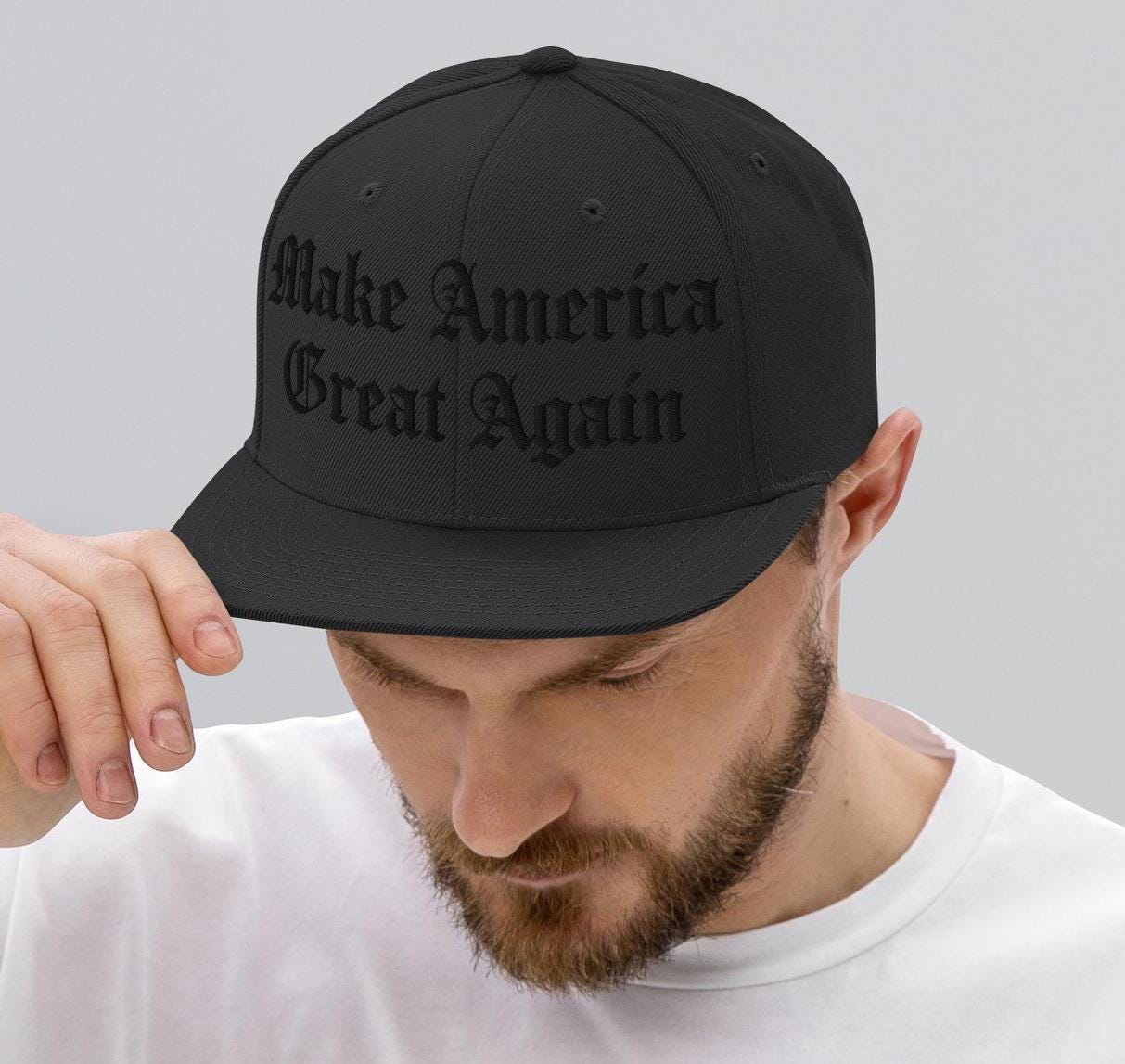 Dark Goth MAGA - Snapback Hat - Elon Musk's Rally Hat - Etsy
