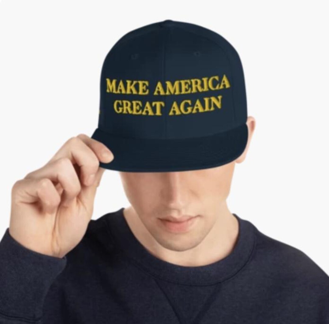 Gold Embroidered MAGA / Snapback Hat - Etsy