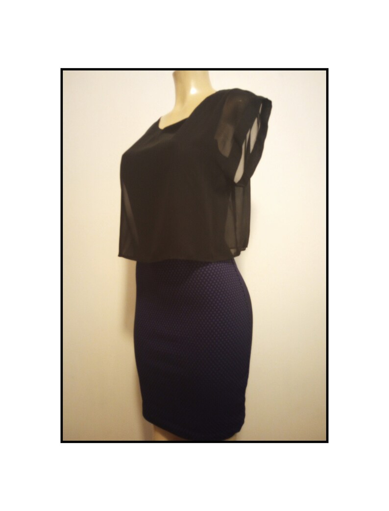 Bongo Dress With Overlay Top, Fitted Body Vintage Dress, Thrift ...