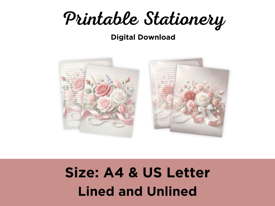 Mother’s Day Printable Stationery - Elegant Floral Writing Paper ...