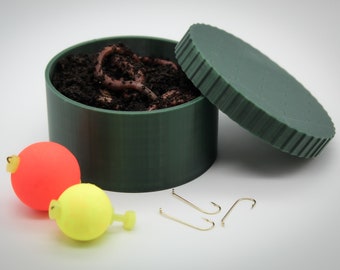 WORM TUB Fishing Bait Container .stl File 3d Print File - Etsy