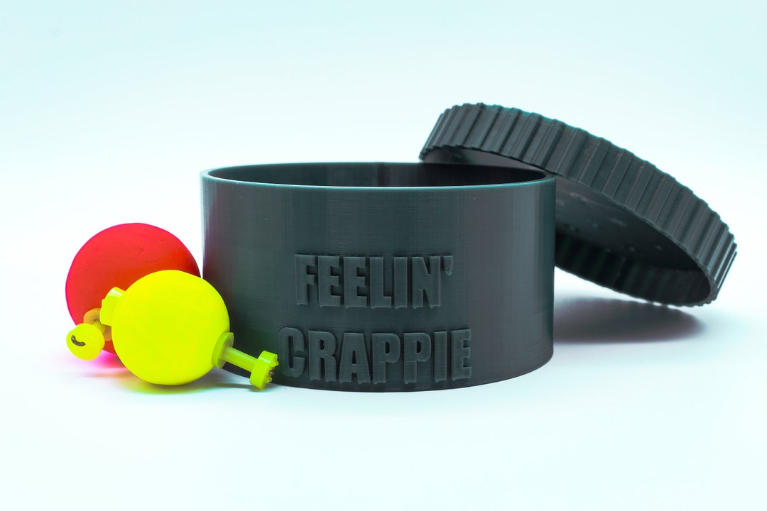 FEELIN' CRAPPIE - Fishing Bait Container .STL File (3d Print File) - Etsy