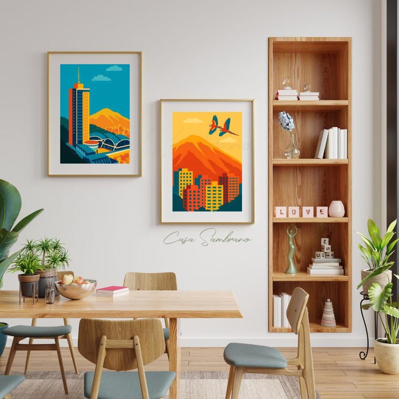 Caracas Venezuela Art Print Set of 3 | Modern Latin Decor (digital ...