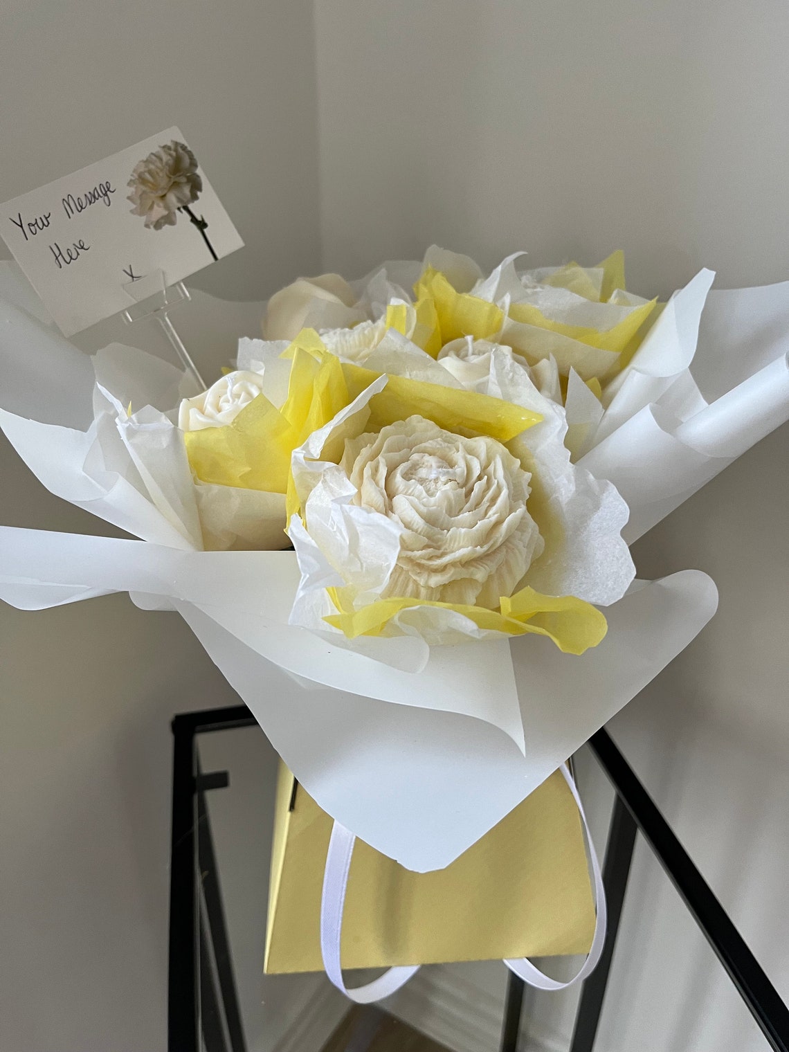 Luxury Candle Bouqueteverlasting Flower Bouqueteaster Bouquetbirthday ...