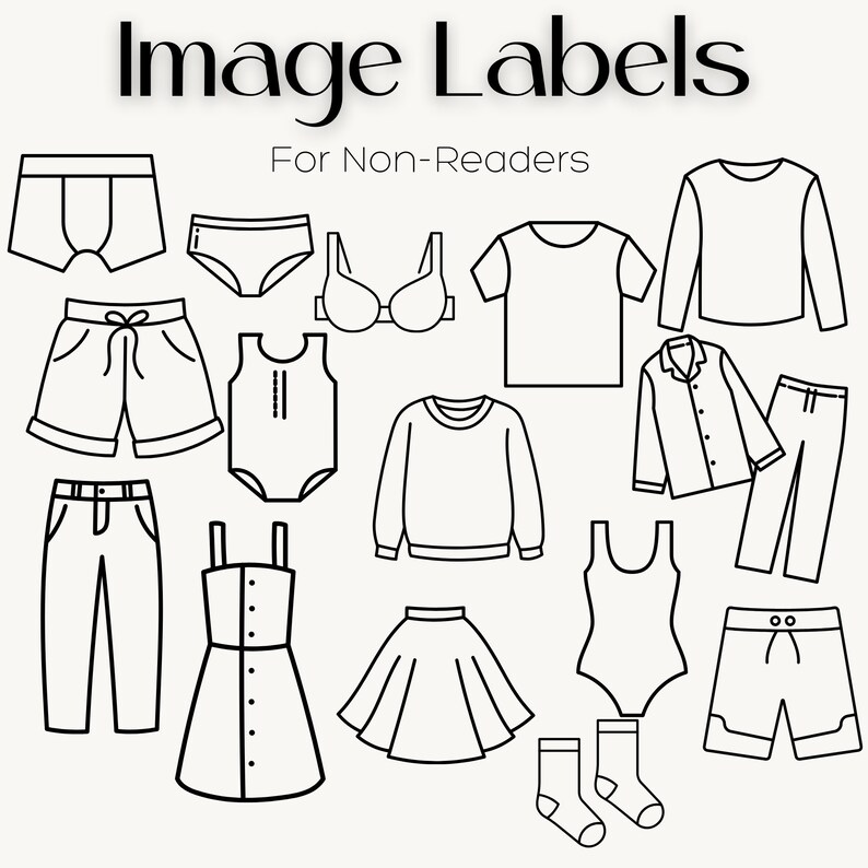 Printable Clothing Labels / Cricut & Silhouette / Simple Organizing ...