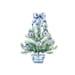 Toile Christmas Tree PNG: Blue and White Ornaments (digital Download ...