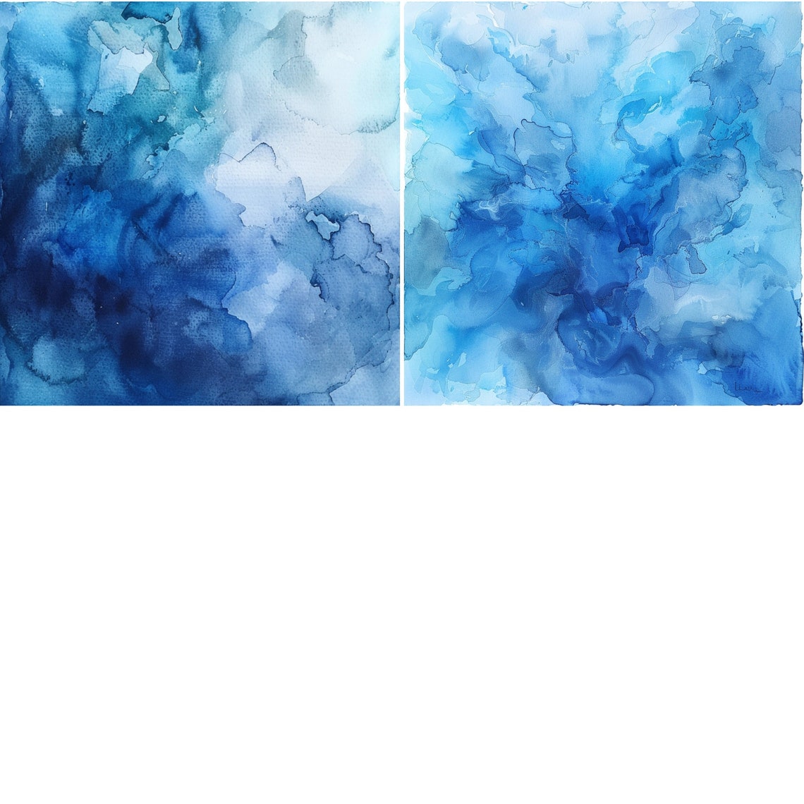 Blue Color Wash Texture Clipart JPG Digital Paper Grand Millennial ...