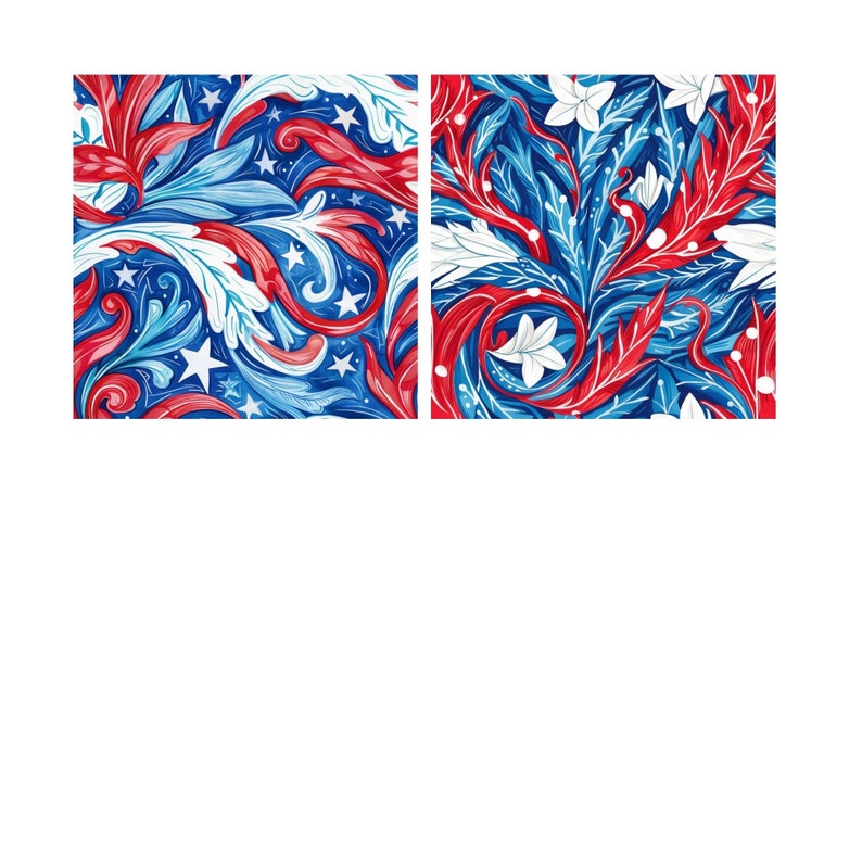 Patriotic Digital Paper |fourth of July| Abstract Red, White and Blue ...