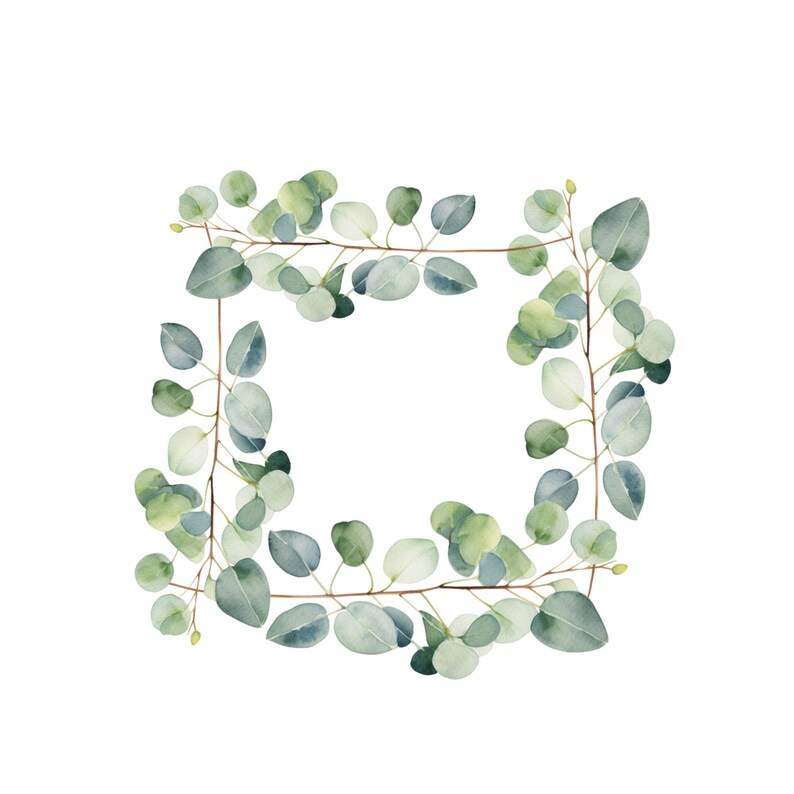 Greenery Watercolor Clipart, Botanical, Foliage Clipart, PNG ...