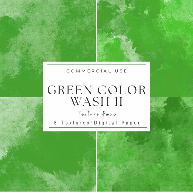 Green Color Wash Texture Clipart JPG Digital Paper Background Printable ...