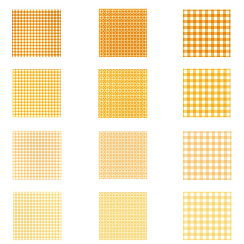 Orange Gingham Texture Clipart: Seamless Pattern Digital Paper (12"x12 ...