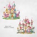 Watercolor Princess and Prince Clipart, Fairytale Castle, Frog With ...