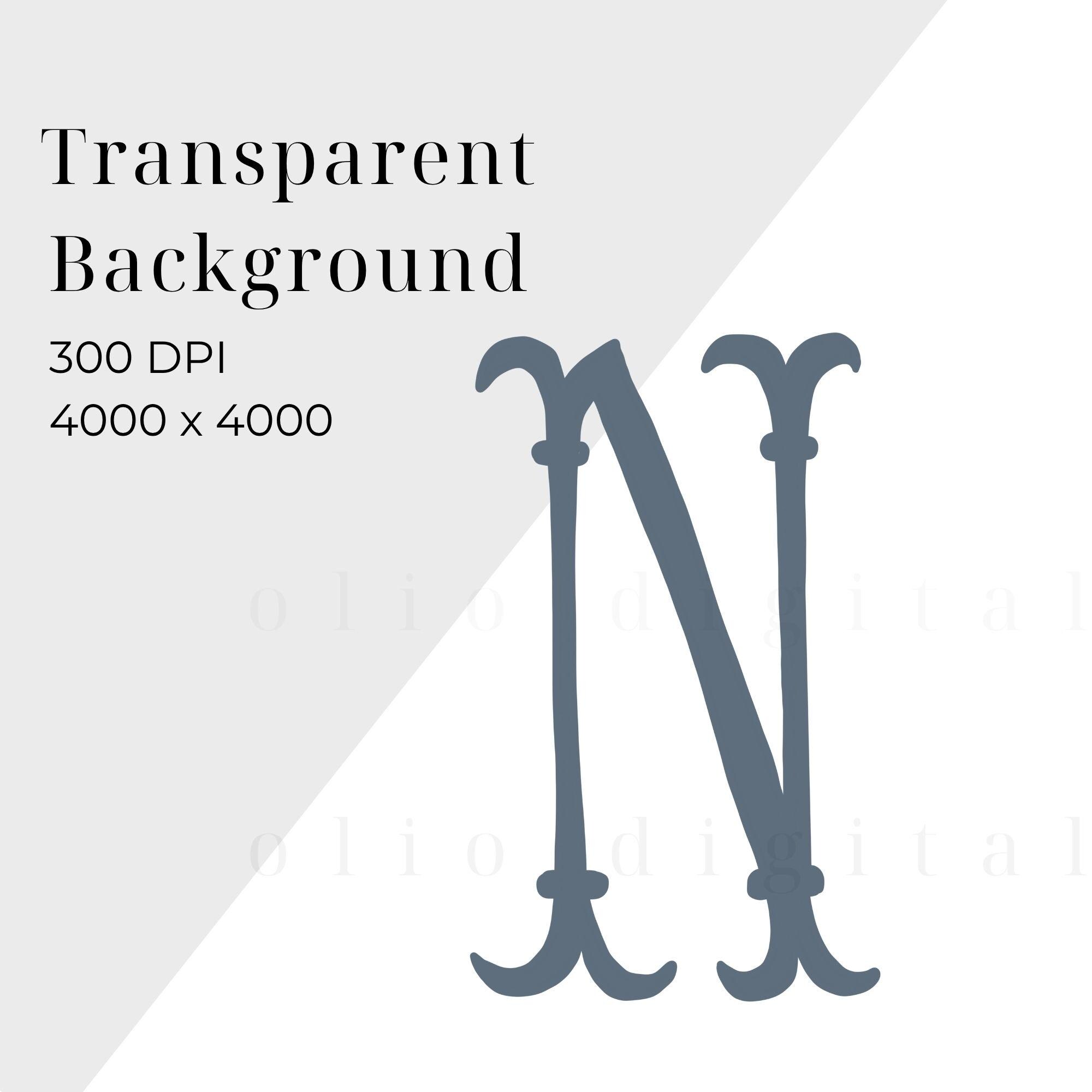 Vintage Alphabet Clipart: Hand-drawn Calligraphy Letters (PNG Digital ...
