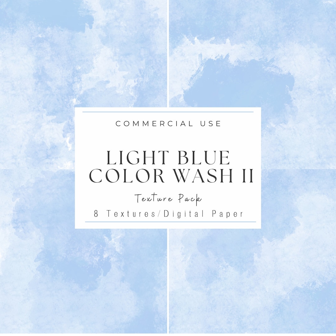 Light Blue Color Wash Texture Clipart JPG| Digital Paper | Background ...
