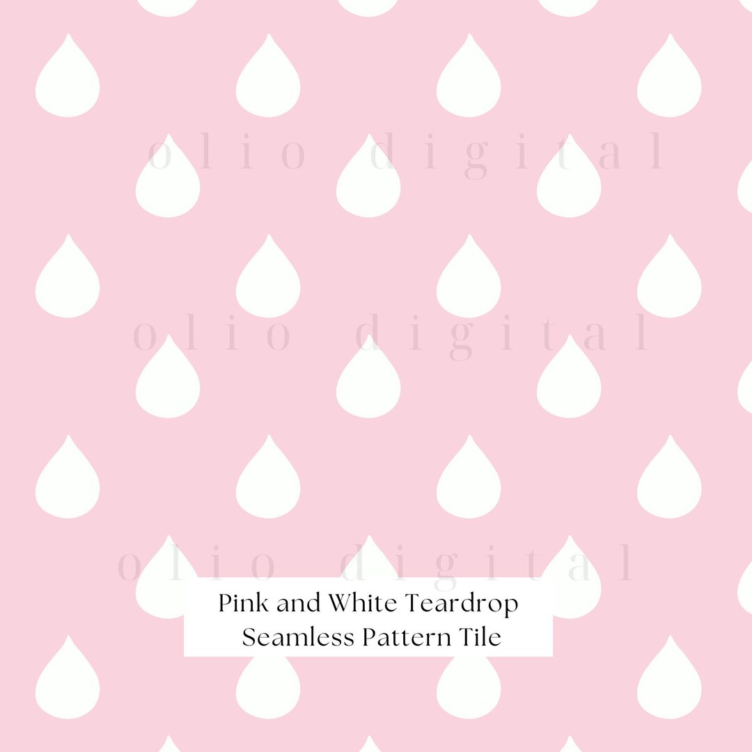 Pink Teardrop Texture Clipart: Seamless Pattern Digital Paper (12"x 12 ...