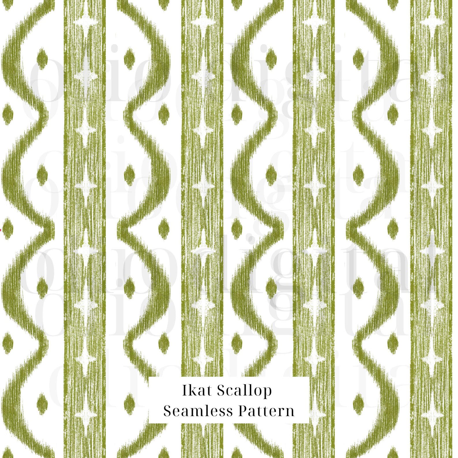 Sage Green Ikat Seamless Pattern| Digital Paper | Background| Printable ...
