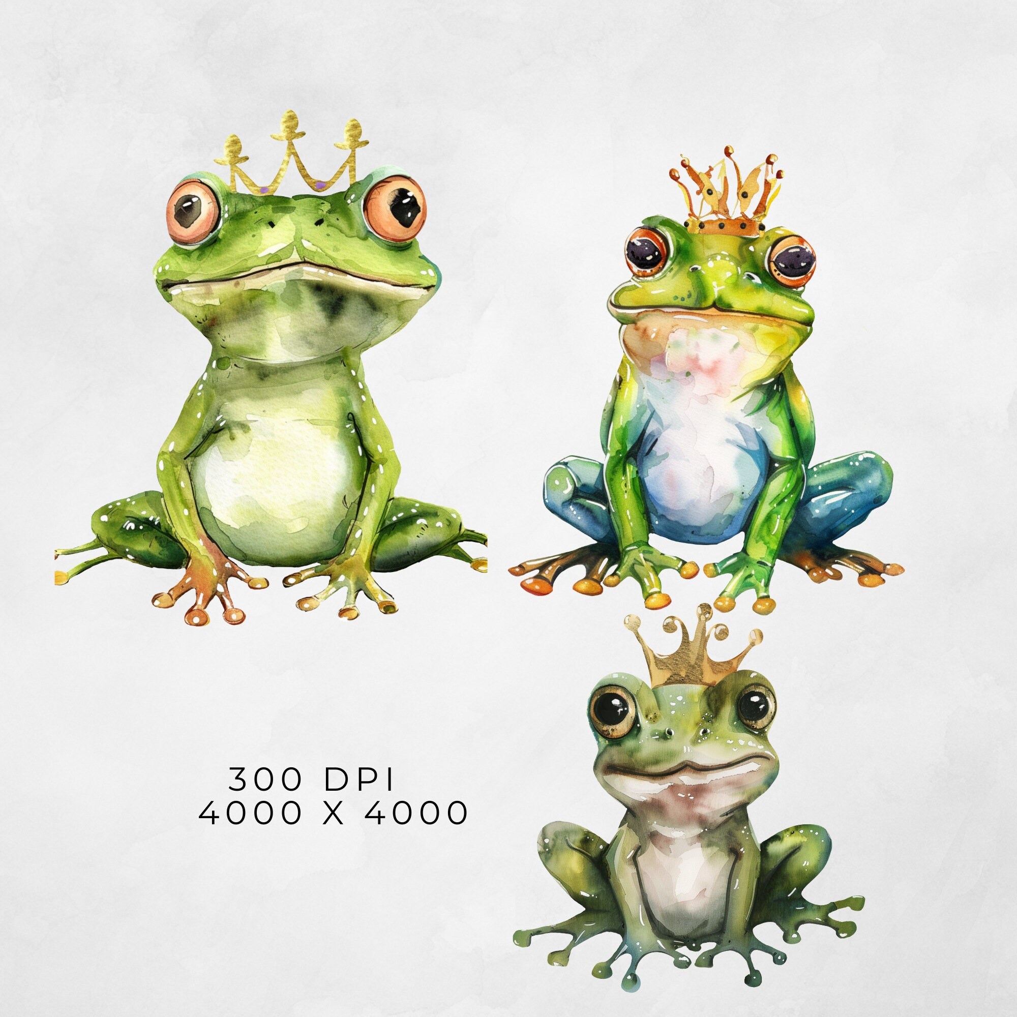 Watercolor Princess & Prince Clipart: Fairytale Castle (commercial Use ...