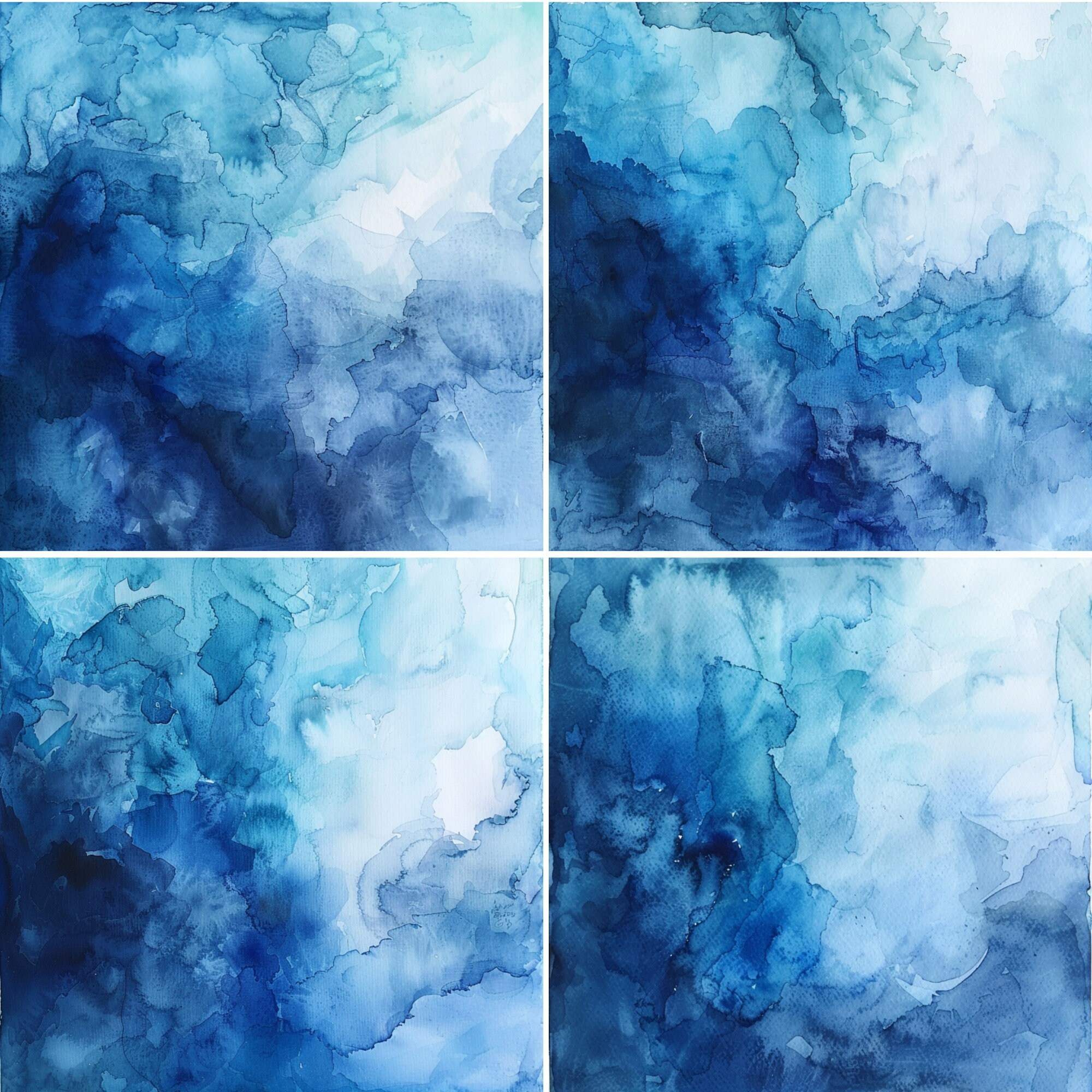 Blue Color Wash Texture Clipart JPG Digital Paper Grand Millennial ...