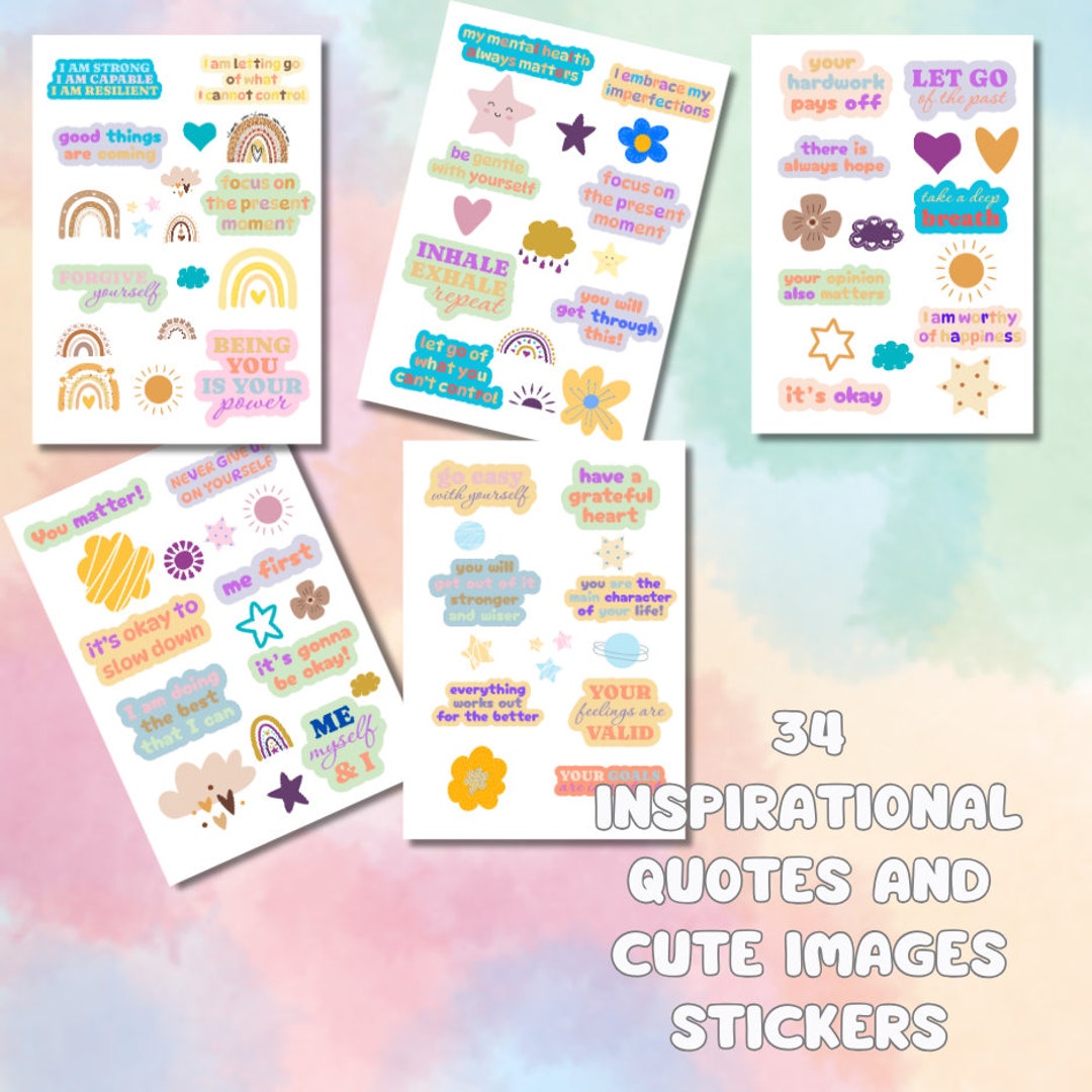 Inspirational Stickers, Support for Kids, Motivational Quotes ...