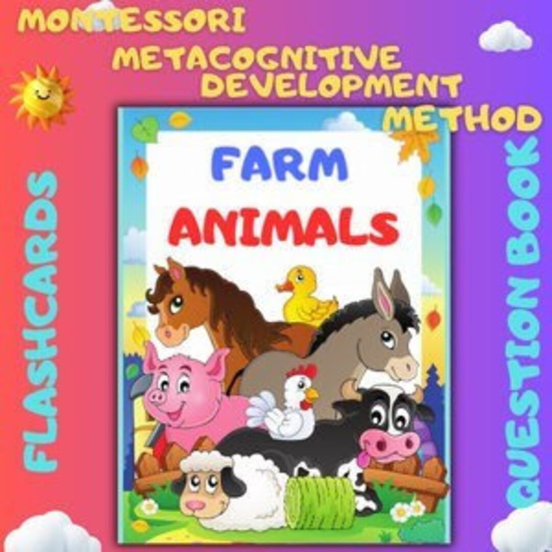 Montessori Farm Animal Flashcards & Question Book for Toddlers ...