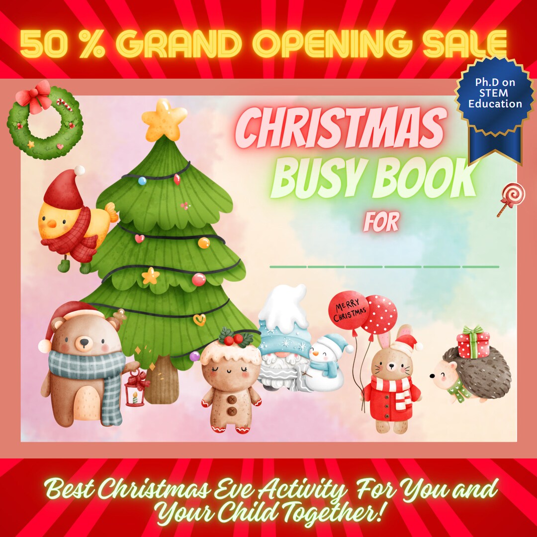Christmas Busy Book Printable and Personalized Home School Activities ...