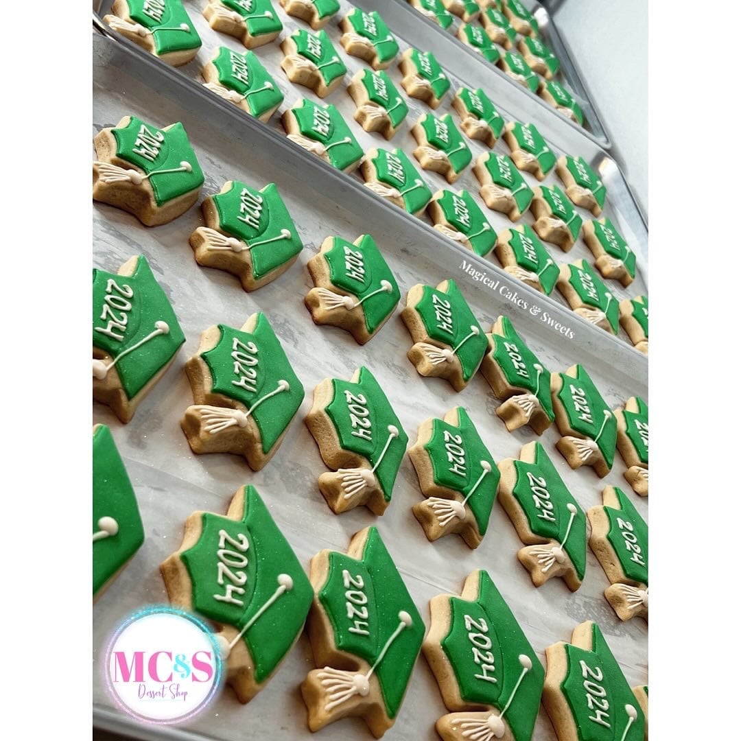 Graduation Cap Decorated Sugar Cookies With Year - Etsy