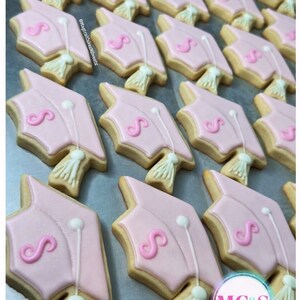Graduation Cap Decorated Sugar Cookies With Initial - Etsy