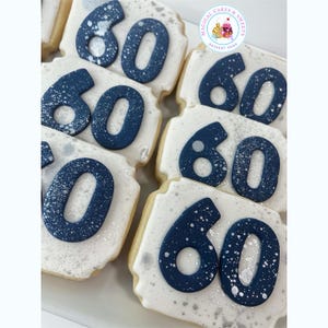 Luxury Age Sugar Cookies, Decorated Cookies, Birthday Cookies, Plaque ...