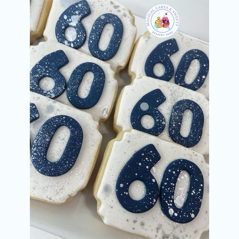 Luxury Age Sugar Cookies, Decorated Cookies, Birthday Cookies, Plaque ...
