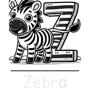 Cute Animal Alphabet Coloring Book Digital Download - Etsy