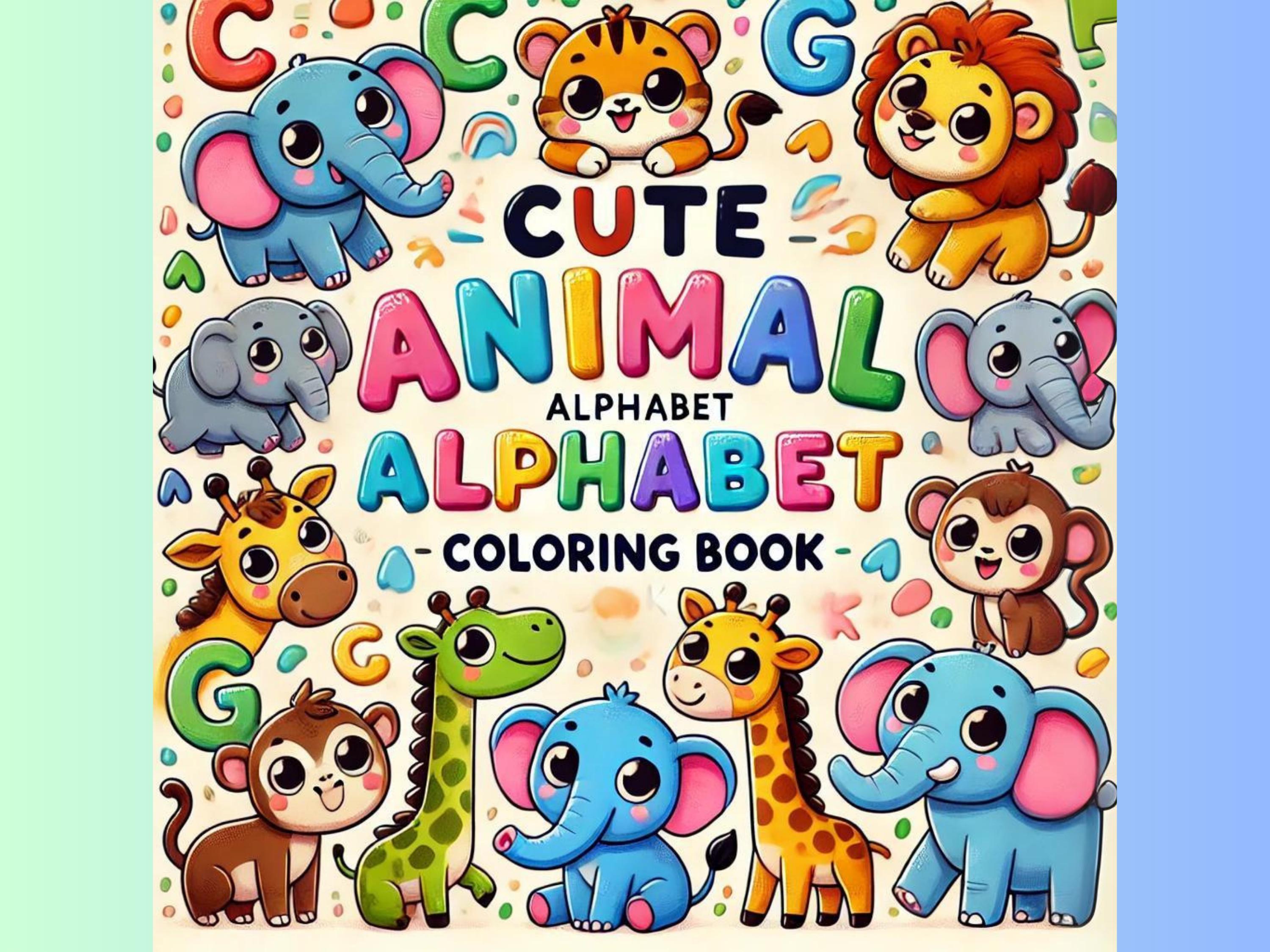 Cute Animal Alphabet Coloring Book Digital Download - Etsy