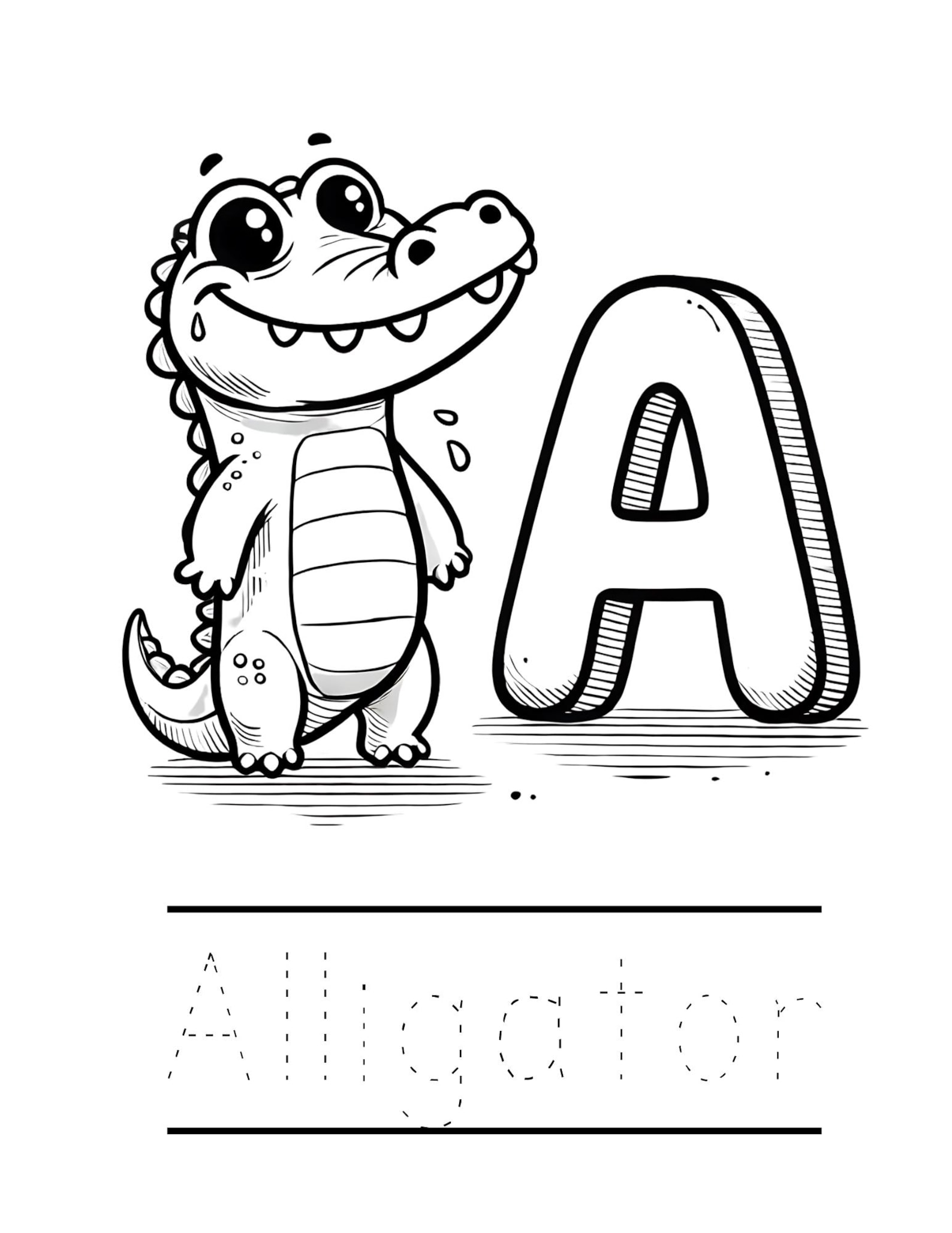 Cute Animal Alphabet Coloring Book Digital Download - Etsy