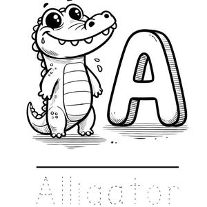 Cute Animal Alphabet Coloring Book Digital Download - Etsy