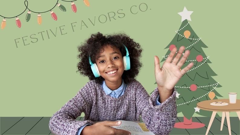 Christmas Zoom Background Bundle - Etsy