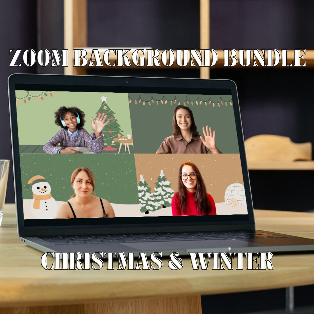 Christmas Zoom Background Bundle - Etsy