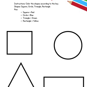 Color the Shapes - Etsy