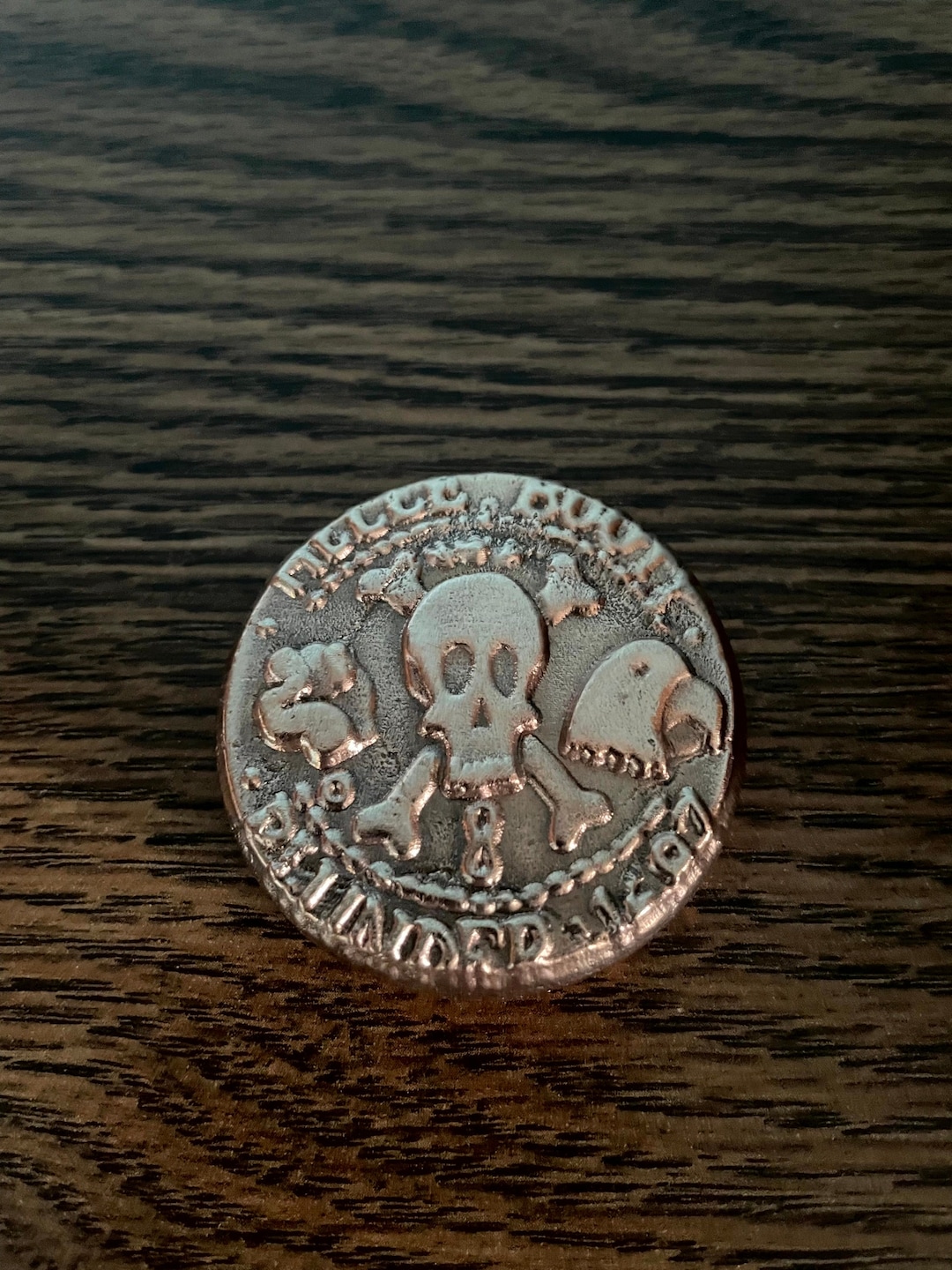 Pirate Coin Skull and Bones Single Sided Copper - Etsy