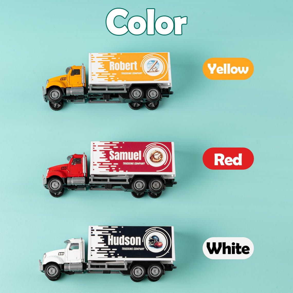 Personalized Toy Truck: Custom Name Engraved, Alloy & Plastic - Etsy