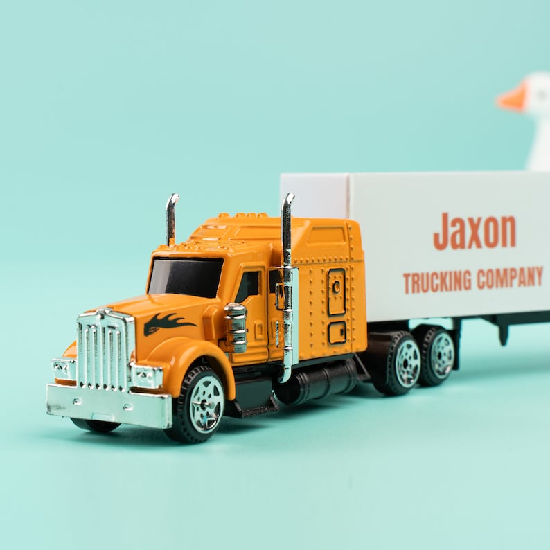 Personalized Toy Truck: Custom Name, Metal Pull-back Action - Etsy