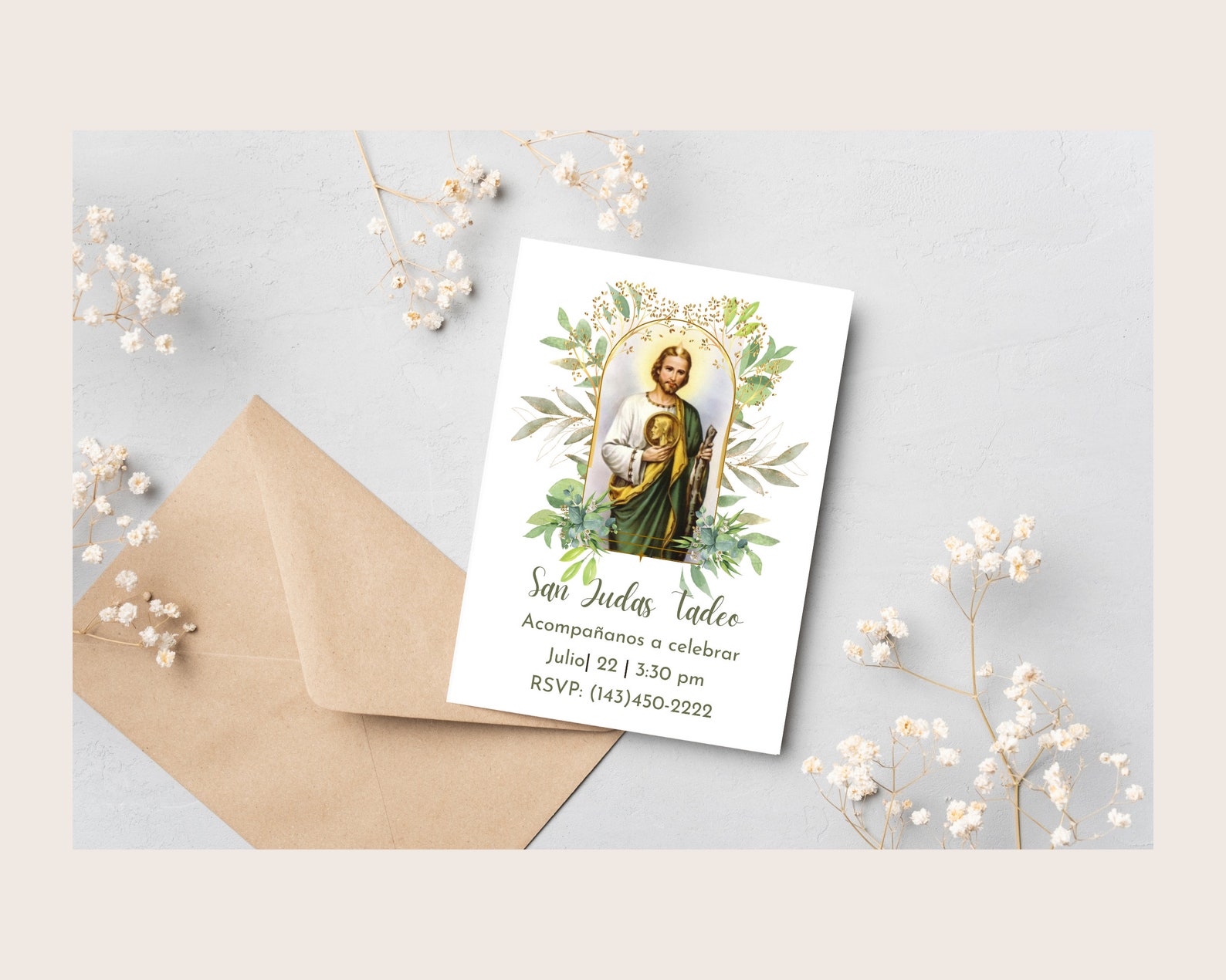 Editable San Judas Invitation, San Judas Tadeo Invitacion, San Judas ...