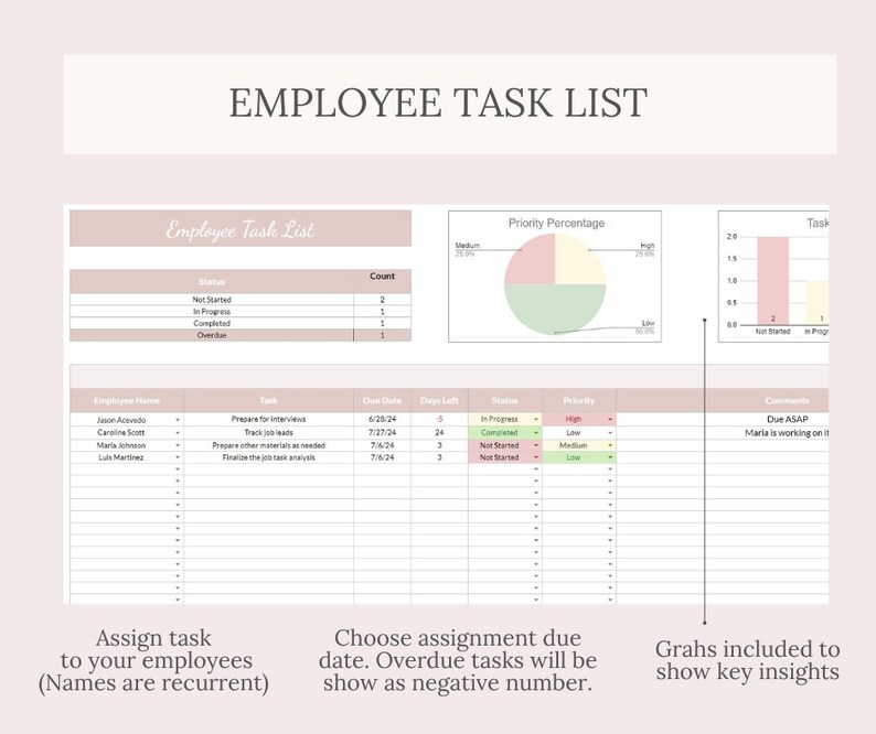 Employee Task List Absence Tracker Template Google Dcos Task Organizer ...
