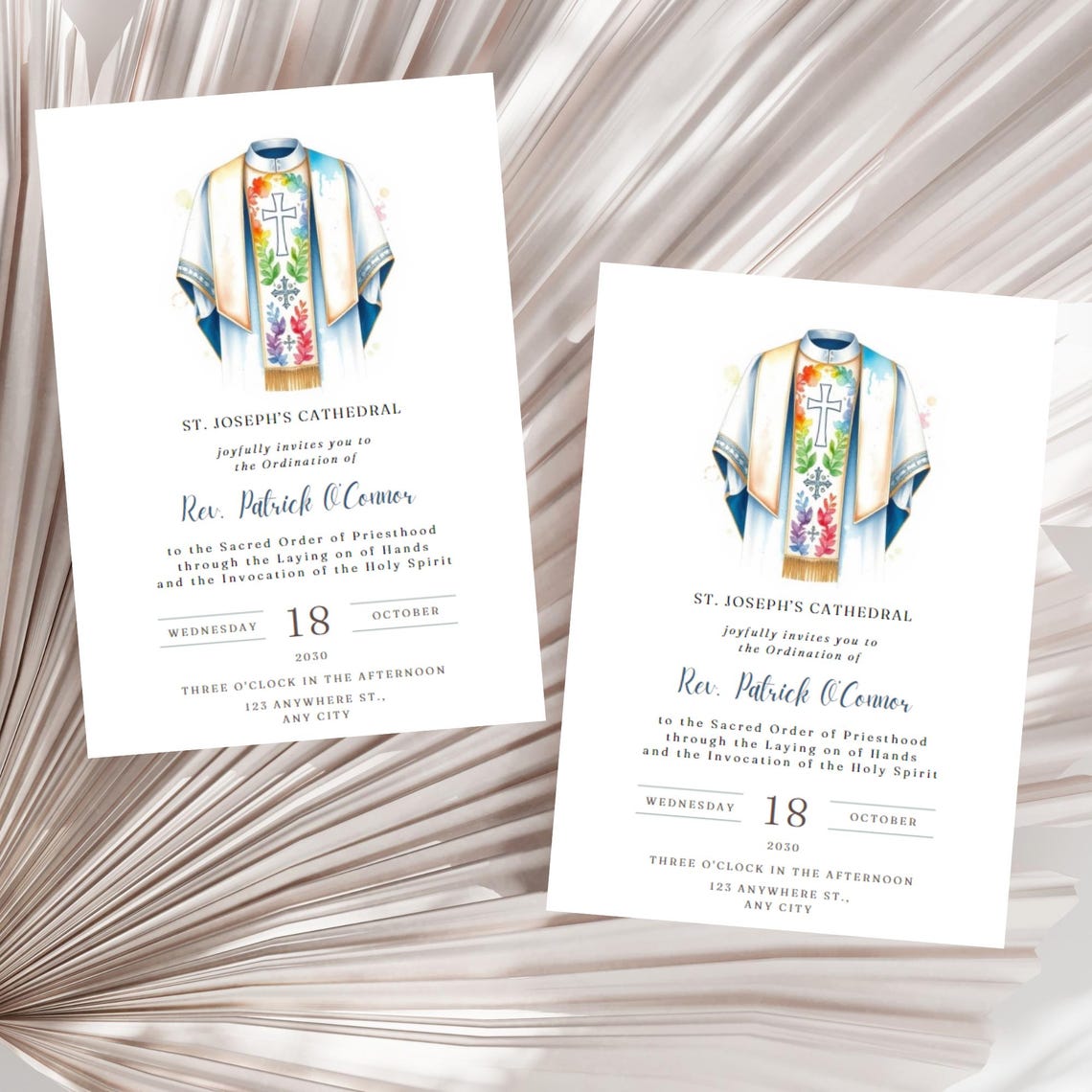 Priest Appreciation Digital Invitation Priest Ordination Ordained ...