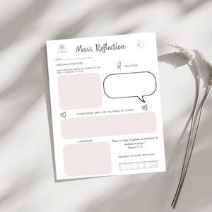 Beginner Bible Study Printable | Catholic Mass Reflection Journal ...