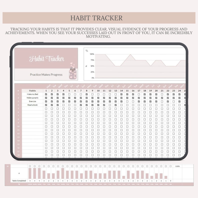 Digital Planner Spreadsheet for Google Sheets, Custom Daily Agenda ...