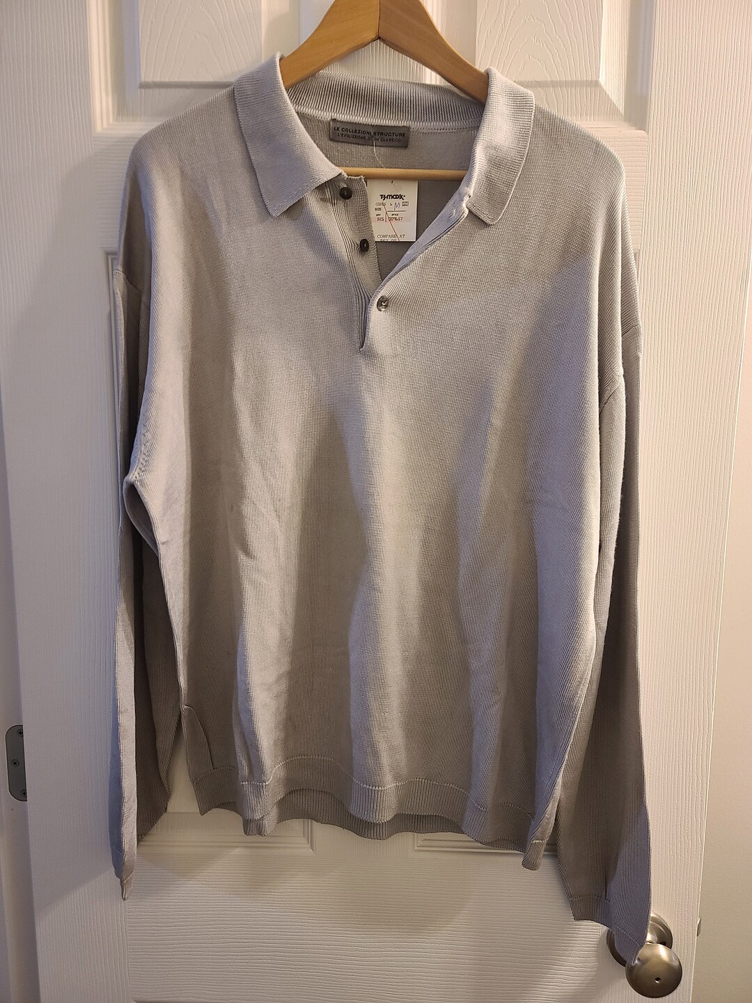 Vintage Italian Le Collezioni Structure Grey Polo | Size Medium - Etsy