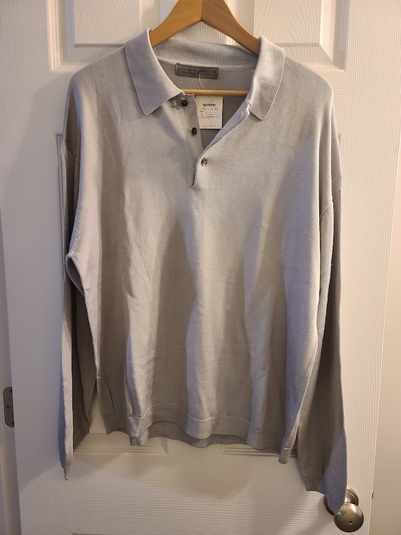 Vintage Italian Le Collezioni Structure Grey Polo | S… - Gem