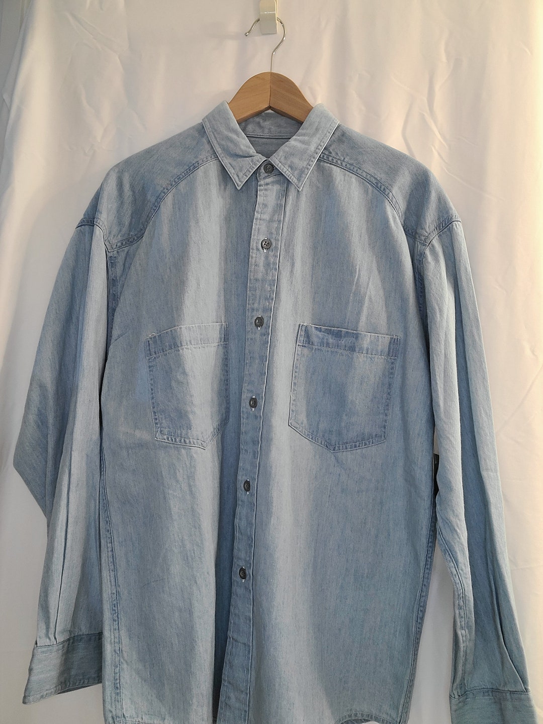 Vintage Calvin Klein 80s Western Denim Shirt - Size Small, Very Rare - Etsy