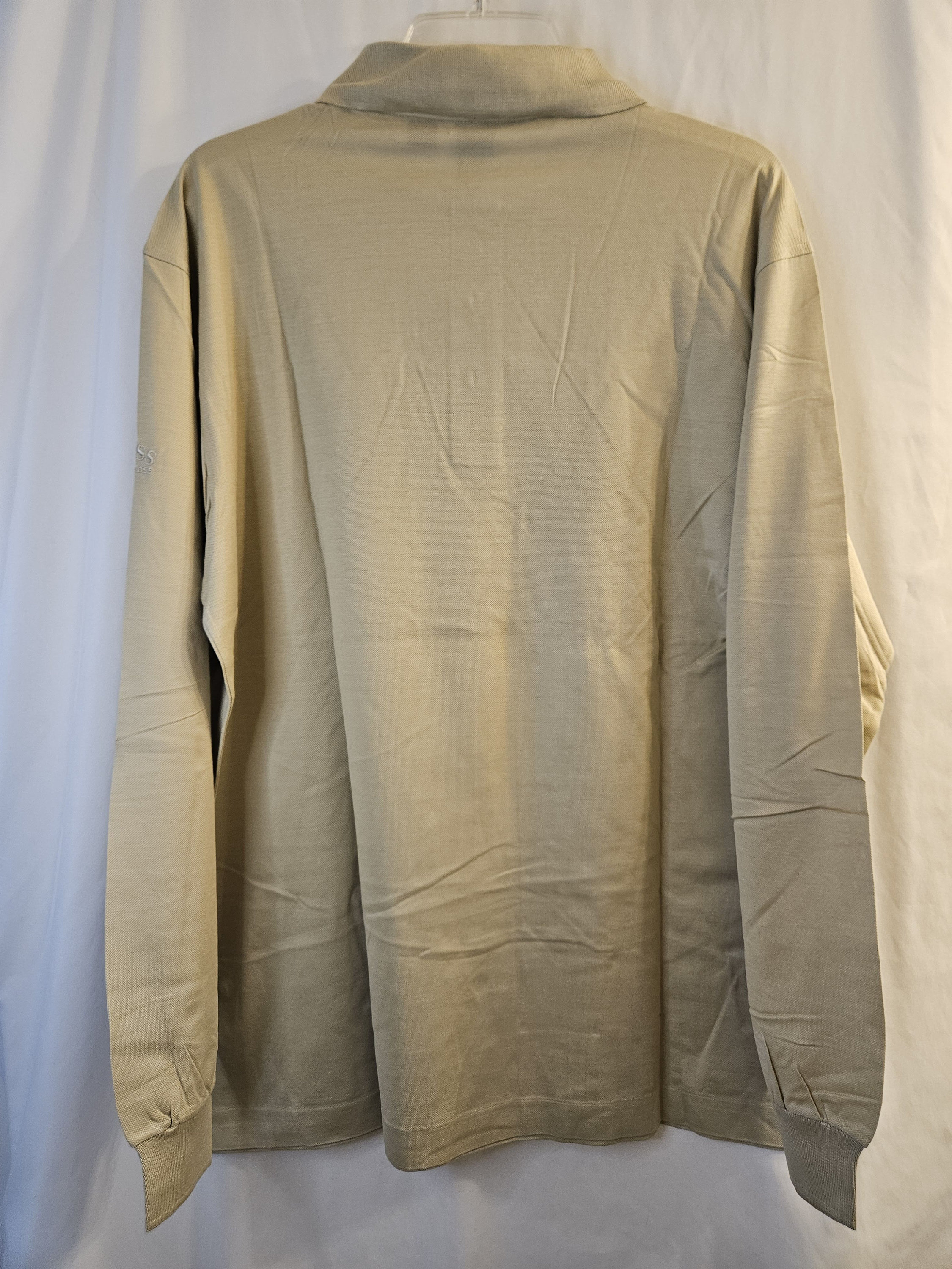 Classic Style HUGO BOSS Golf Long Sleeve Cotton 1/4 Button Polo - Soft ...