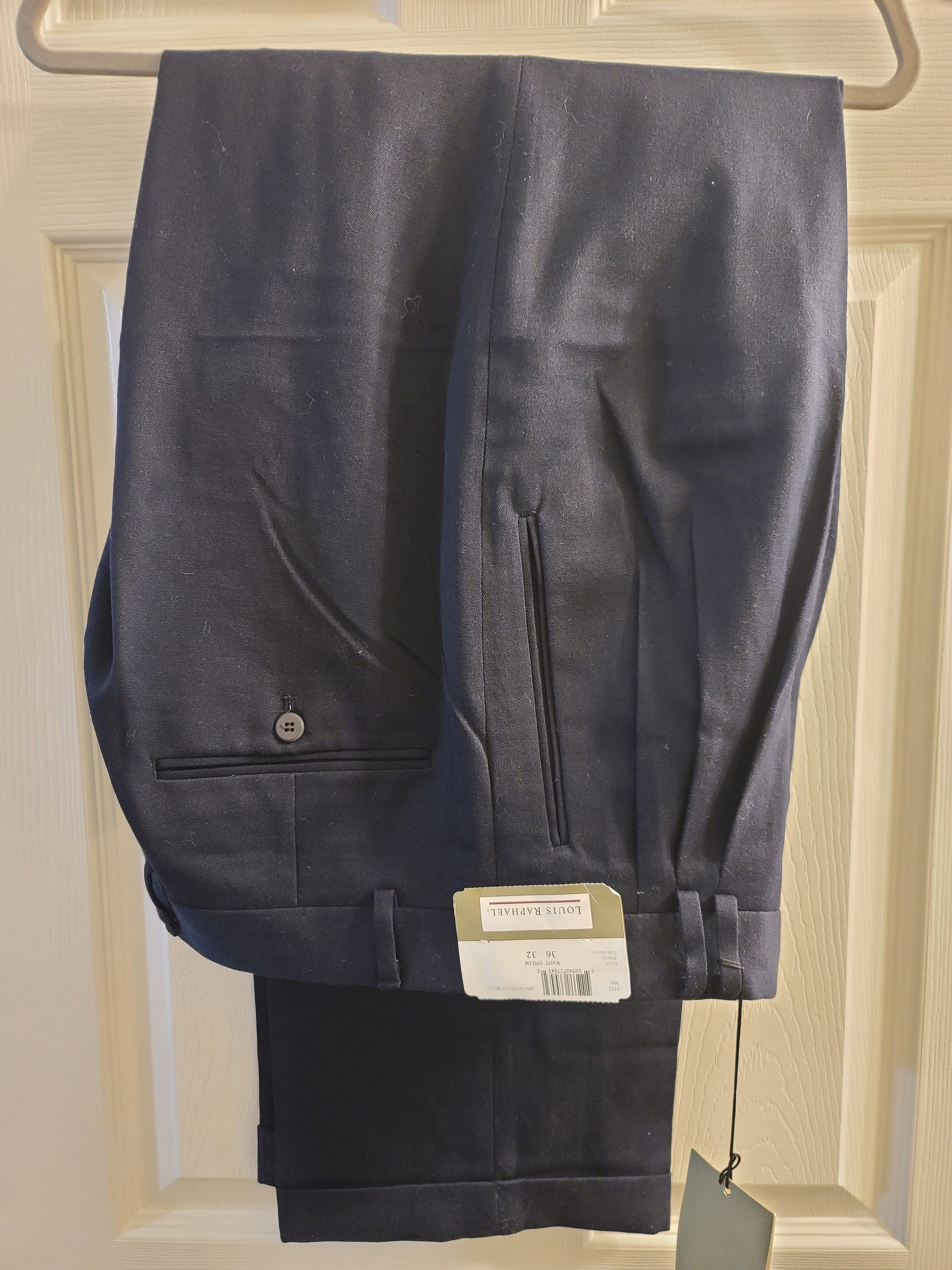 Louis Raphael Pleated Cuffed Dress Pants Size 36W 32L, 100% Pure Wool ...